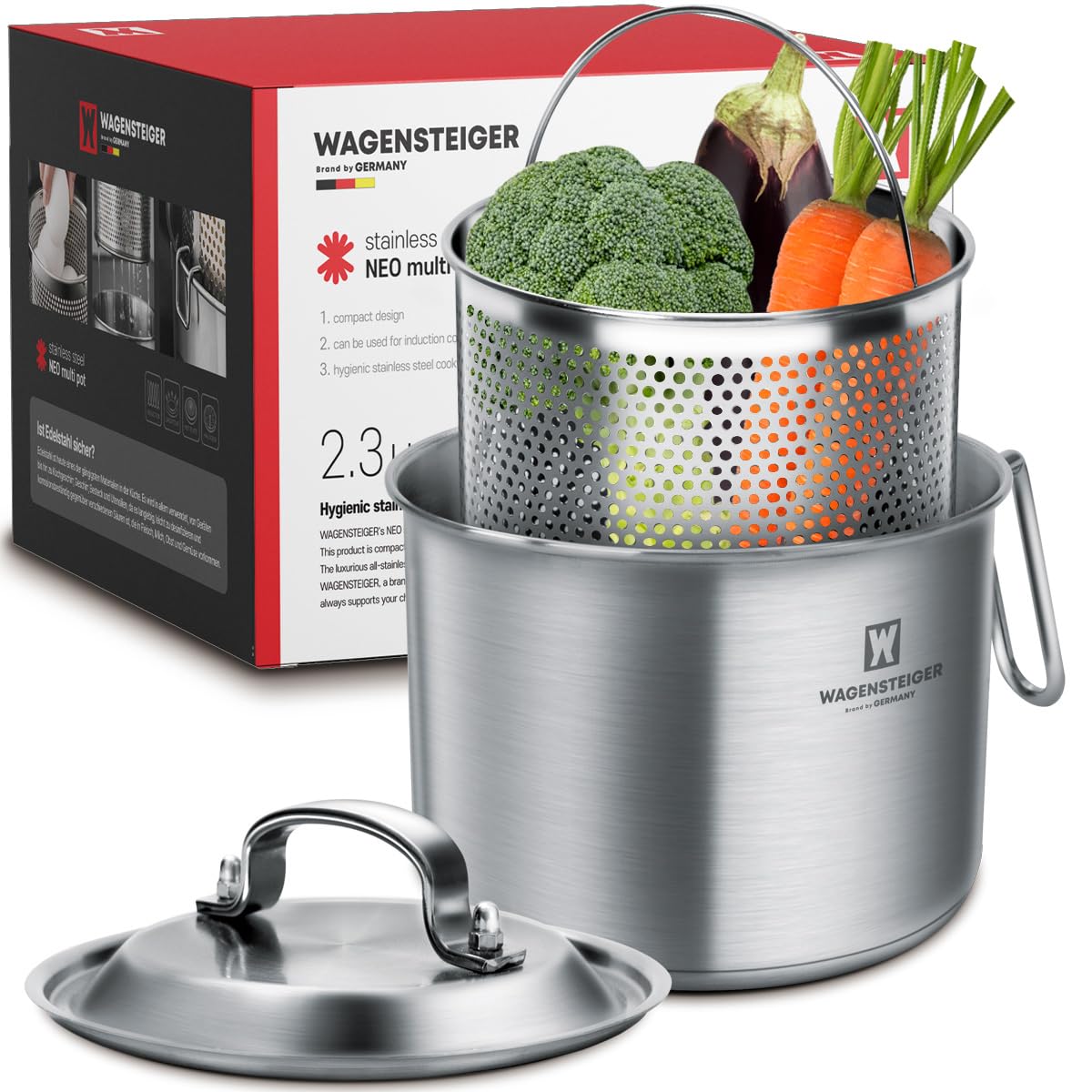 Amazon.com: WAGENSTEIGER Stainless Steel Asparagus Vegetable Steamer ...