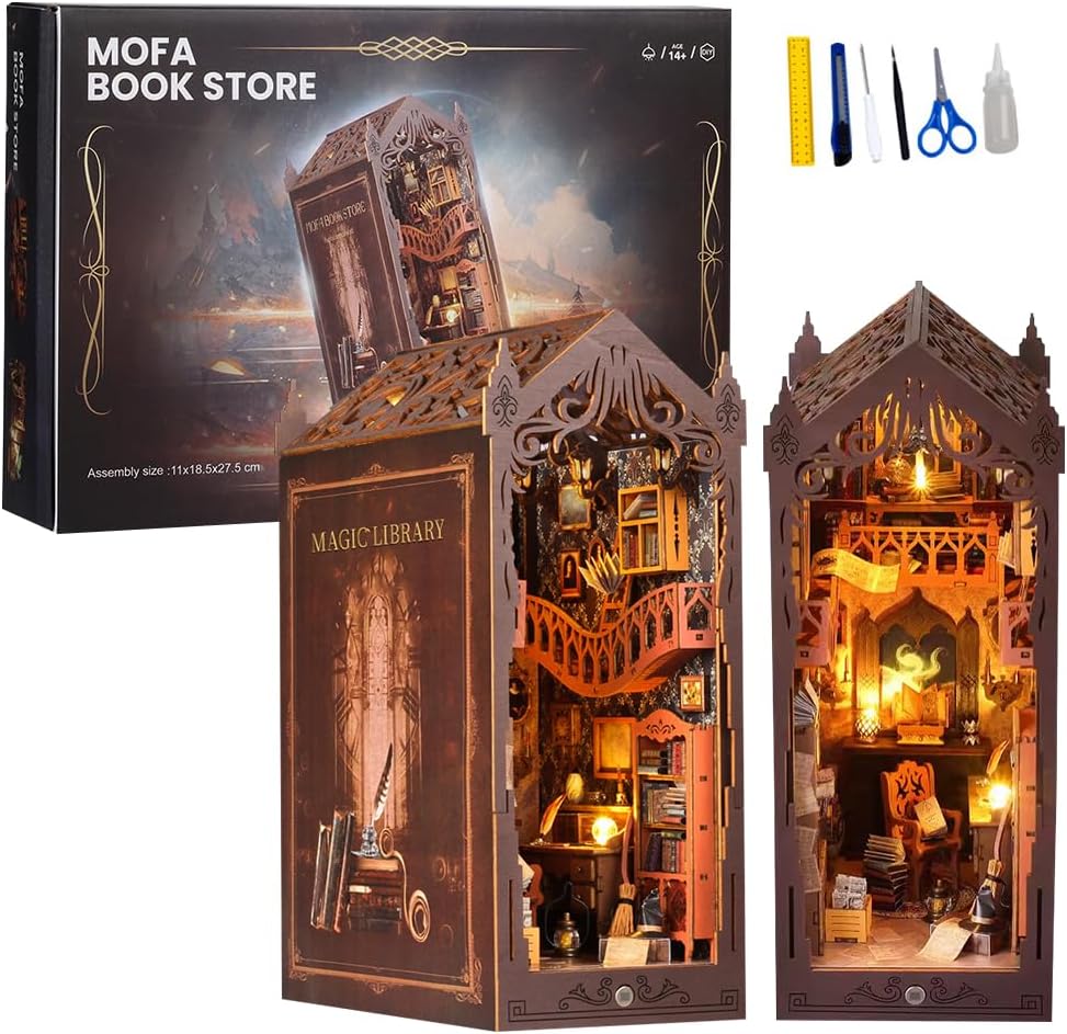 IXYHKB Book Nook DIY Kit, Buchecken Puppenhäuser Miniatur Haus ...