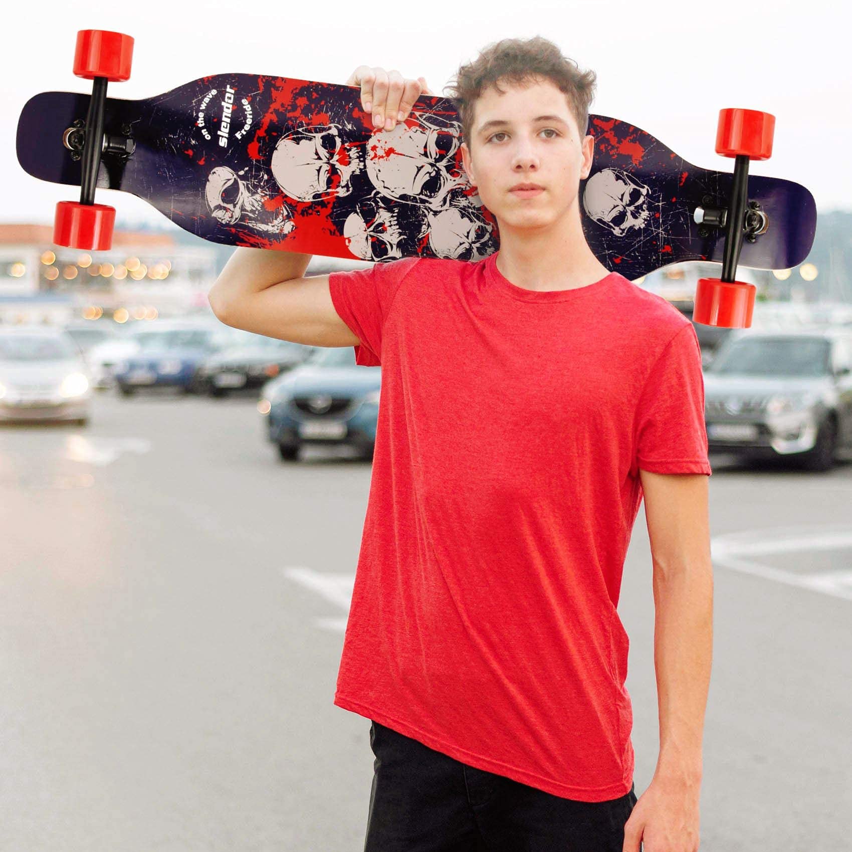 Snapklik.com : Slendor Longboard Skateboard 42 Inch Drop Through Deck ...
