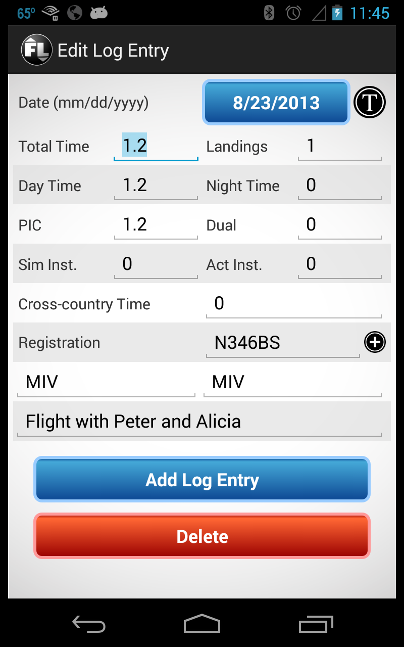 FlightLog - Pilot's Logbook - App on Amazon Appstore