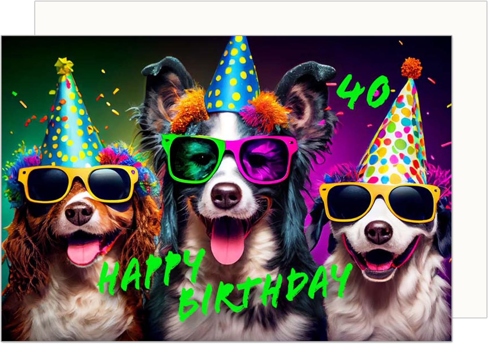 Edition Seidel Premium Glückwunschkarte zum 40. Geburtstag mit Umschlag ...