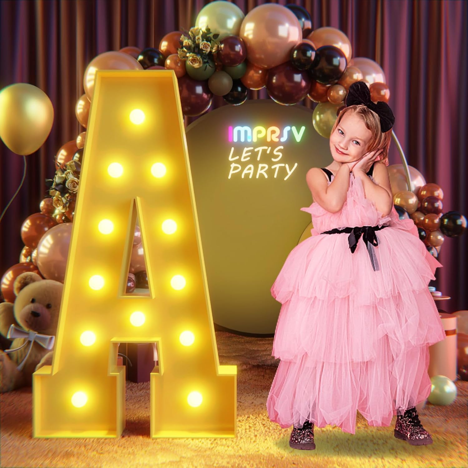 Amazon.com: imprsv 4FT Marquee Light Up Letters, Large Light Up Letters ...