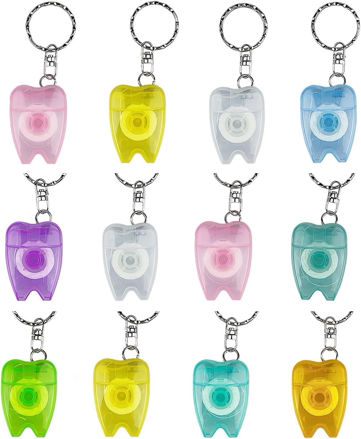 Amazon.com : Portable Dental Floss Keychain, WINSIUUU 12Pcs Cleaning ...