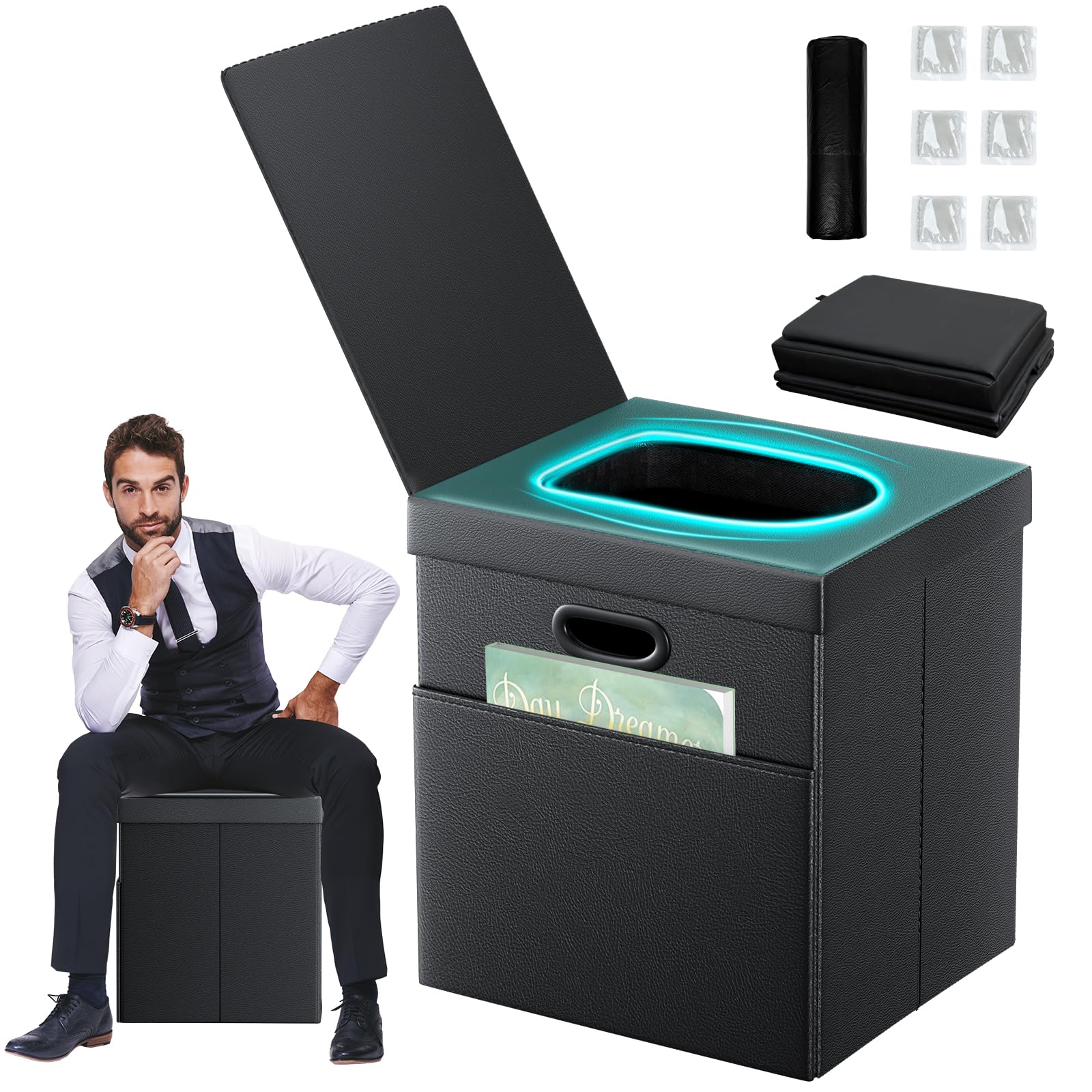 Amazon.com: Glendan Upgrade Portable Toilet for Adults, Extra Large ...