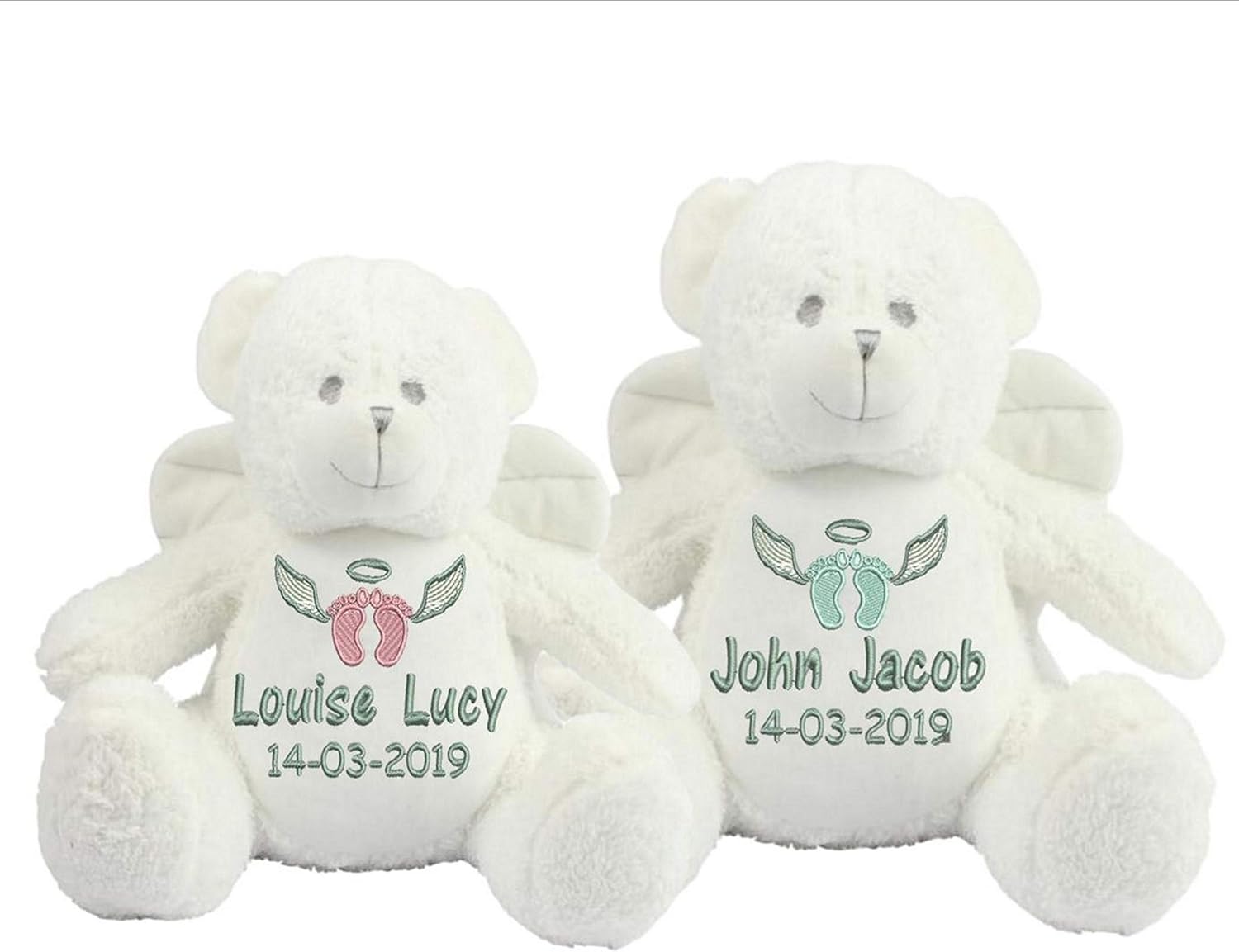 Mumbles Personalised Memory Teddy Bear Angel Fairy Baby Loss Keepsake ...