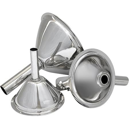 Amazon.com: Estilo 3-Piece Stainless Steel Funnel Set: Home & Kitchen