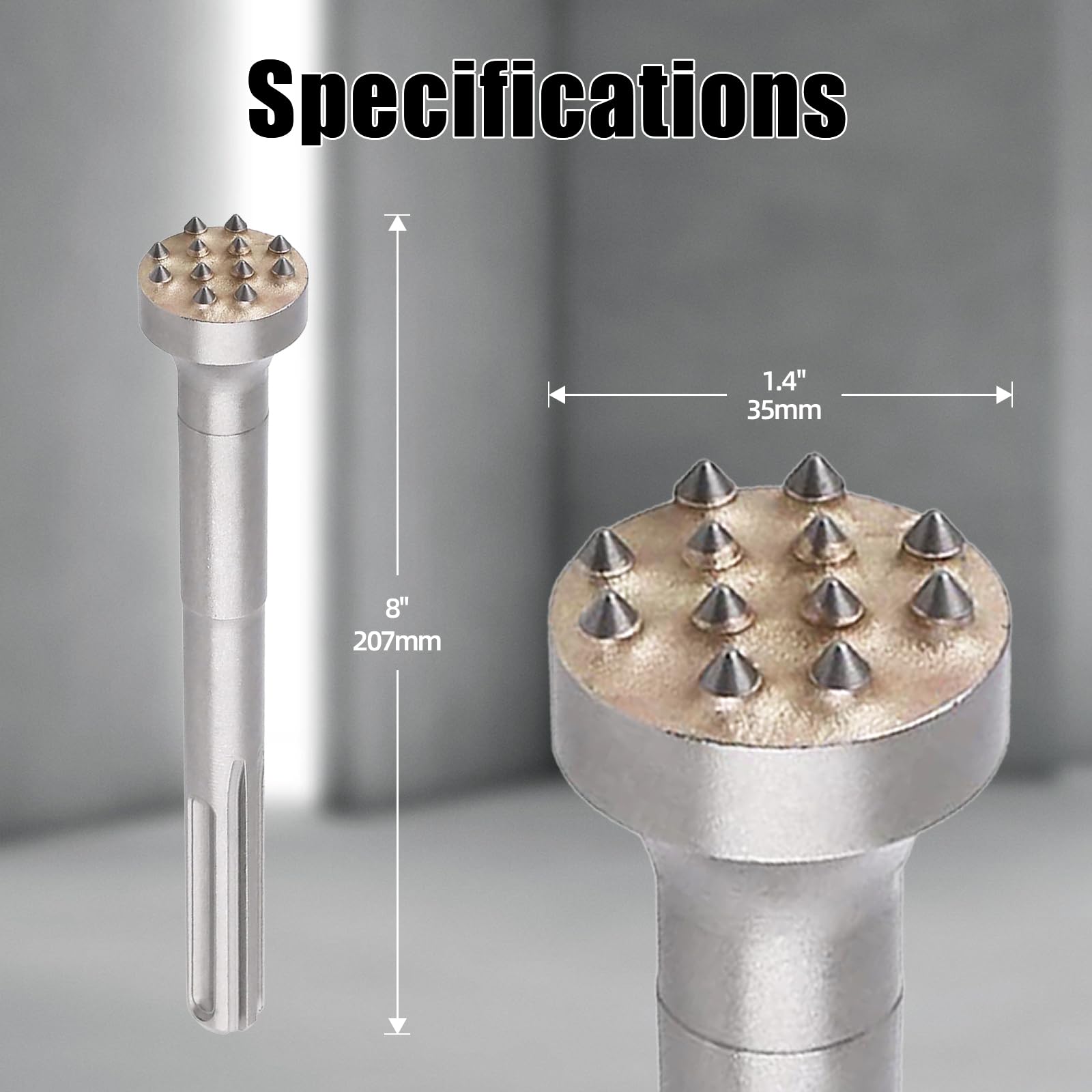 Snapklik.com : SDS Max Bushing Tool 12 Tips, 8 X 1.4 Round Head ...