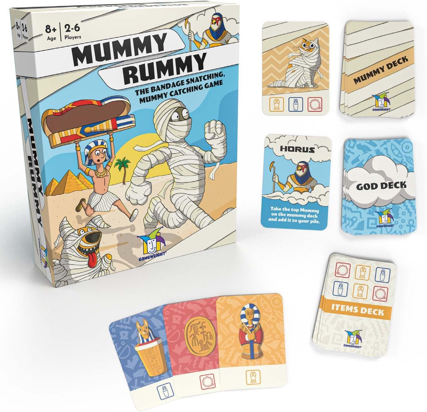 Amazon.com: Gamewright - Mummy Rummy 30th Anniversary Edition - Card ...