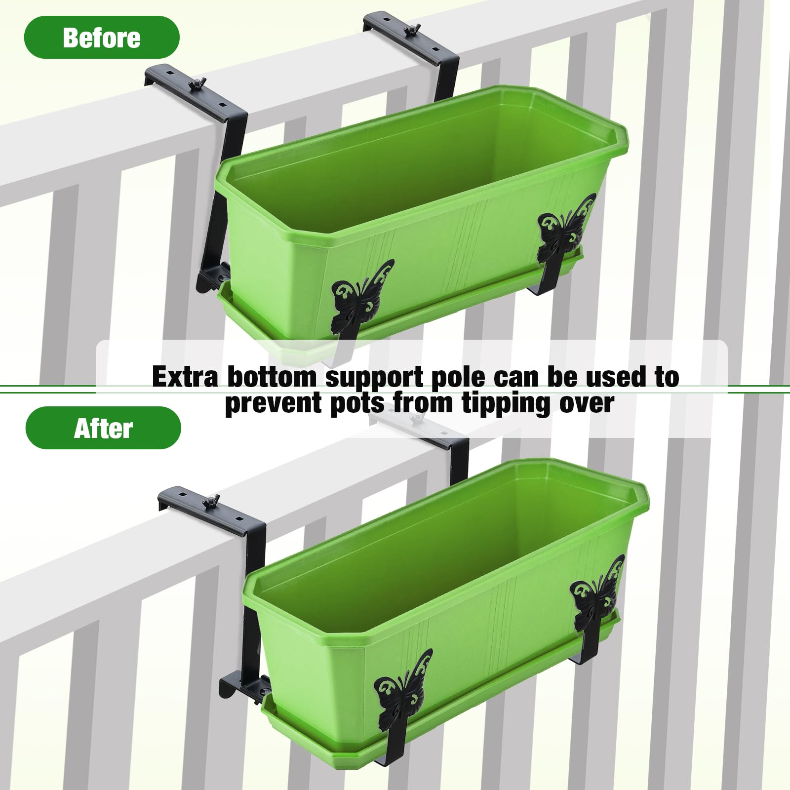 Snapklik.com : XYADX Planter Box Brackets, Adjustable Window Boxes ...