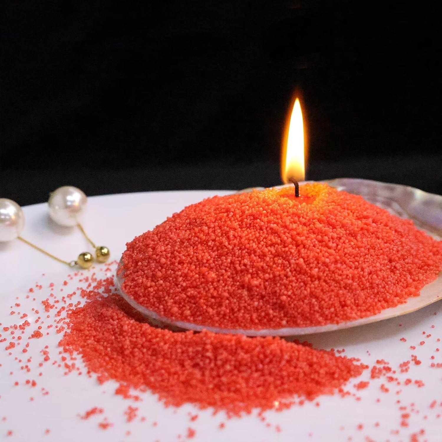 Amazon.com: Aufien Candle Sand with Wicks, 21.4 Oz Pearled Candle, DIY ...