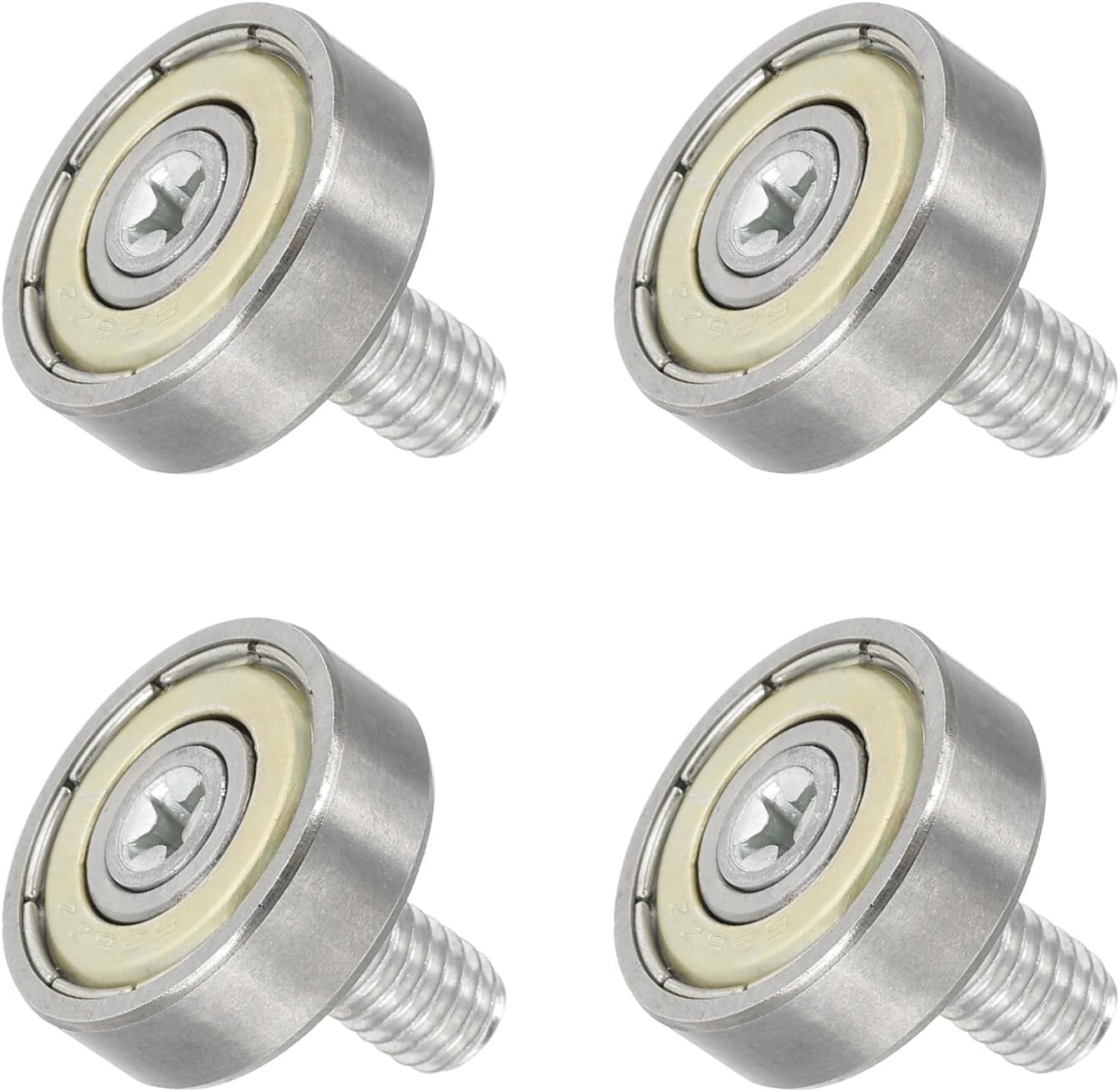 uxcell 10 PCS Drawer Rollers 19mm x 6mm Wheel 2mm Step, Steel Bearing ...