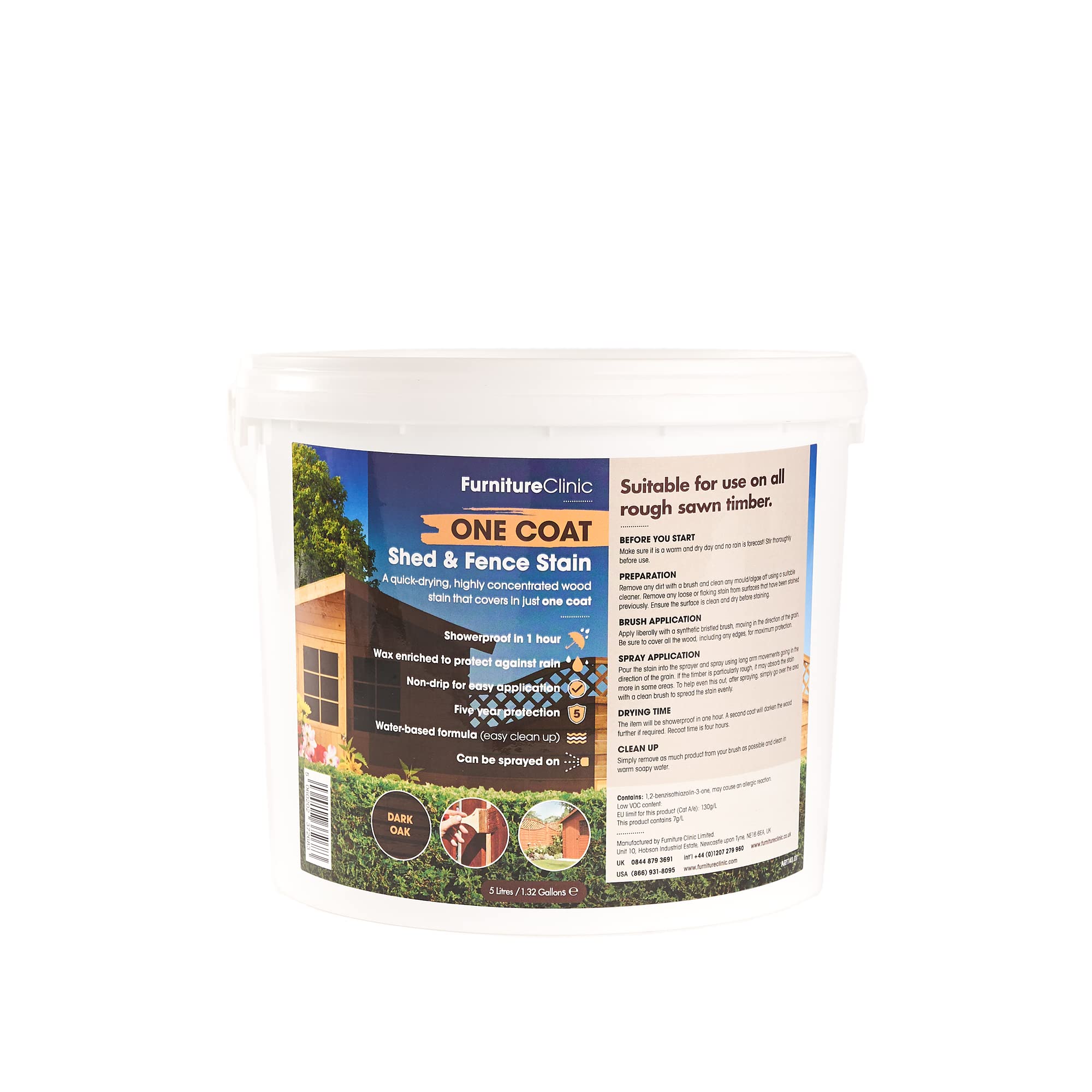 One Coat Shed And Fence Stain 5l Grey Quick Drying | Desertcart Jamaica
