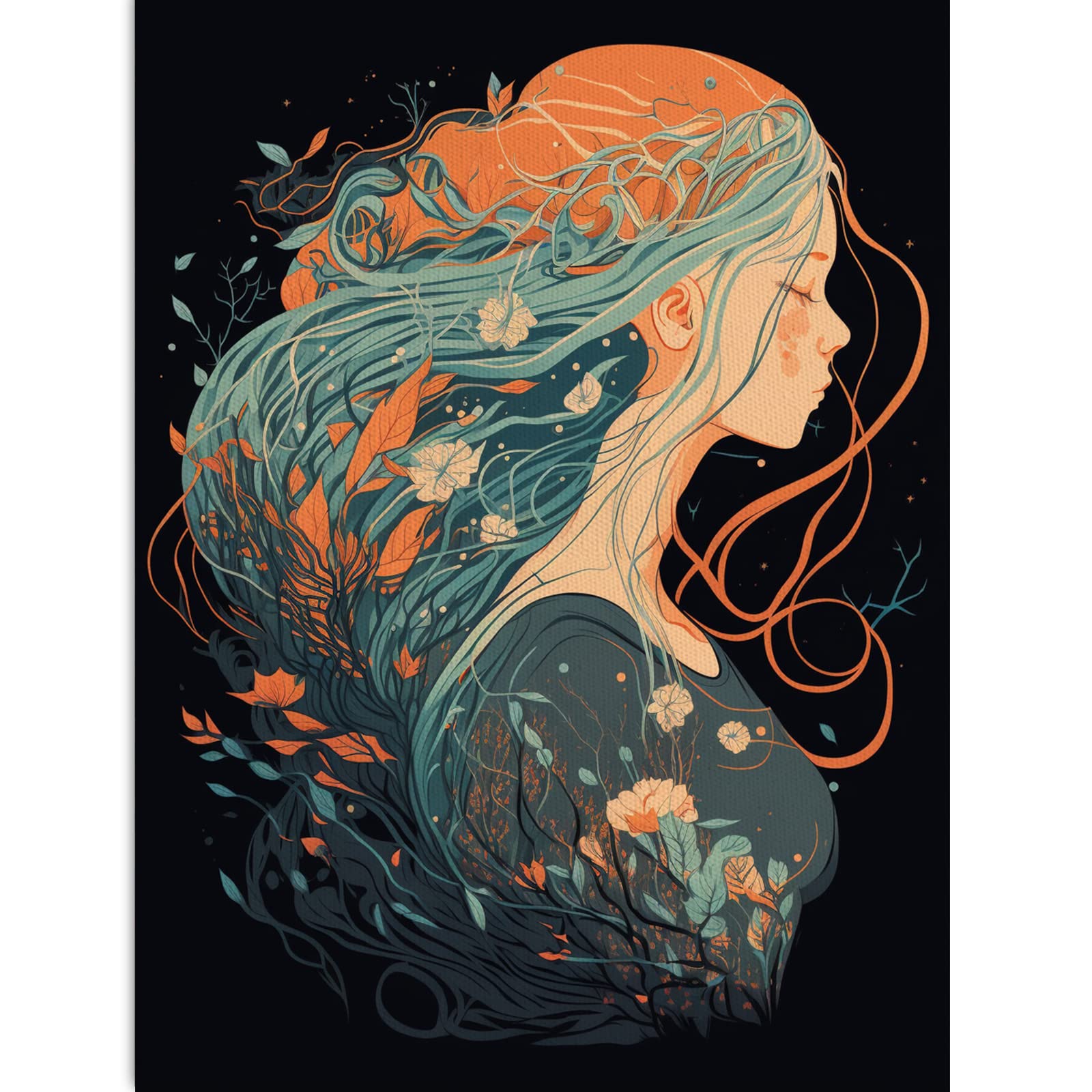 Woman Falling Painting