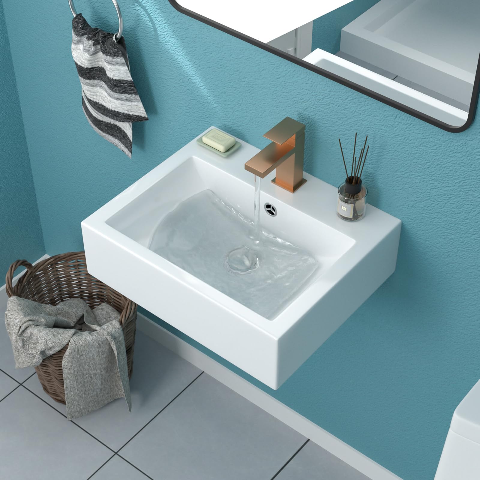 Wall Mount Sink Bathroom Chicanery Wall Hung 1 Drawer Bathroom