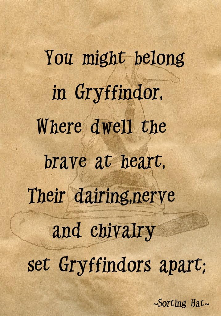 Typography Quotes Sorting Hat, Potter, Poster Print in sizes -A2 ...