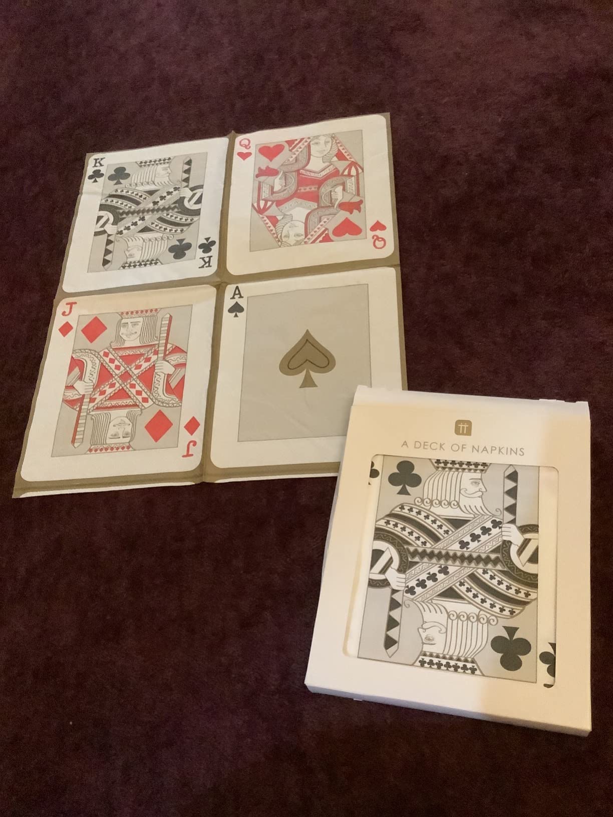 Talking Tables Playing Cards Napkins 20pack for Casino Party ...