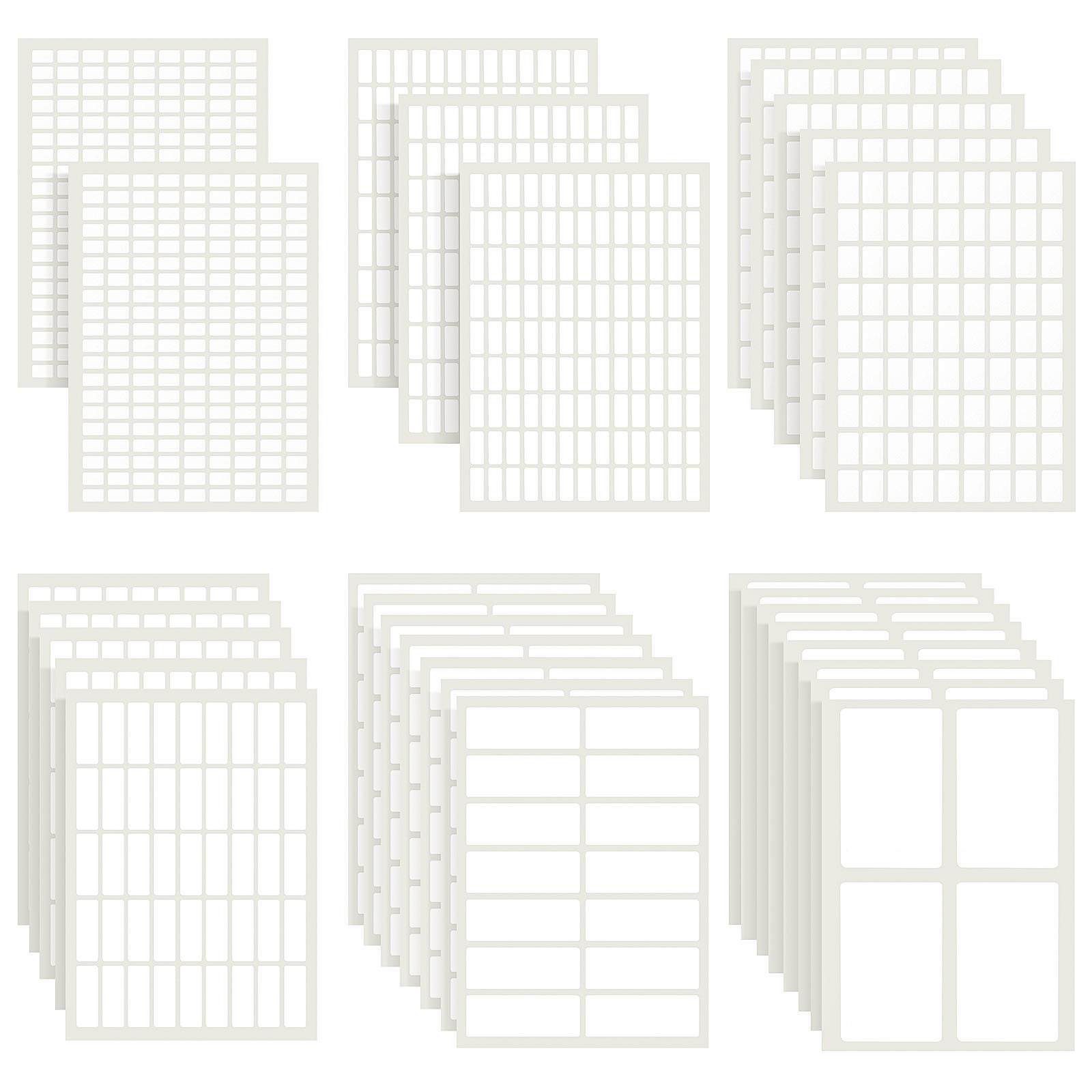Buy 1723 Pieces Matte Labels Sticker Removable Rectangular Labels ...