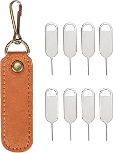 8 Pack SIM Card Removal Tool with Leather case, Sim Card Tray Opening ...