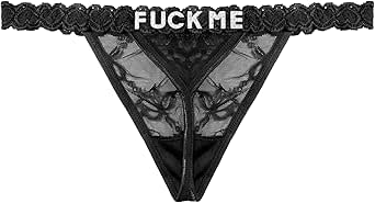 Amazon.com: WKTYCCT Personalized Thong with Rhinestone Words Funny ...