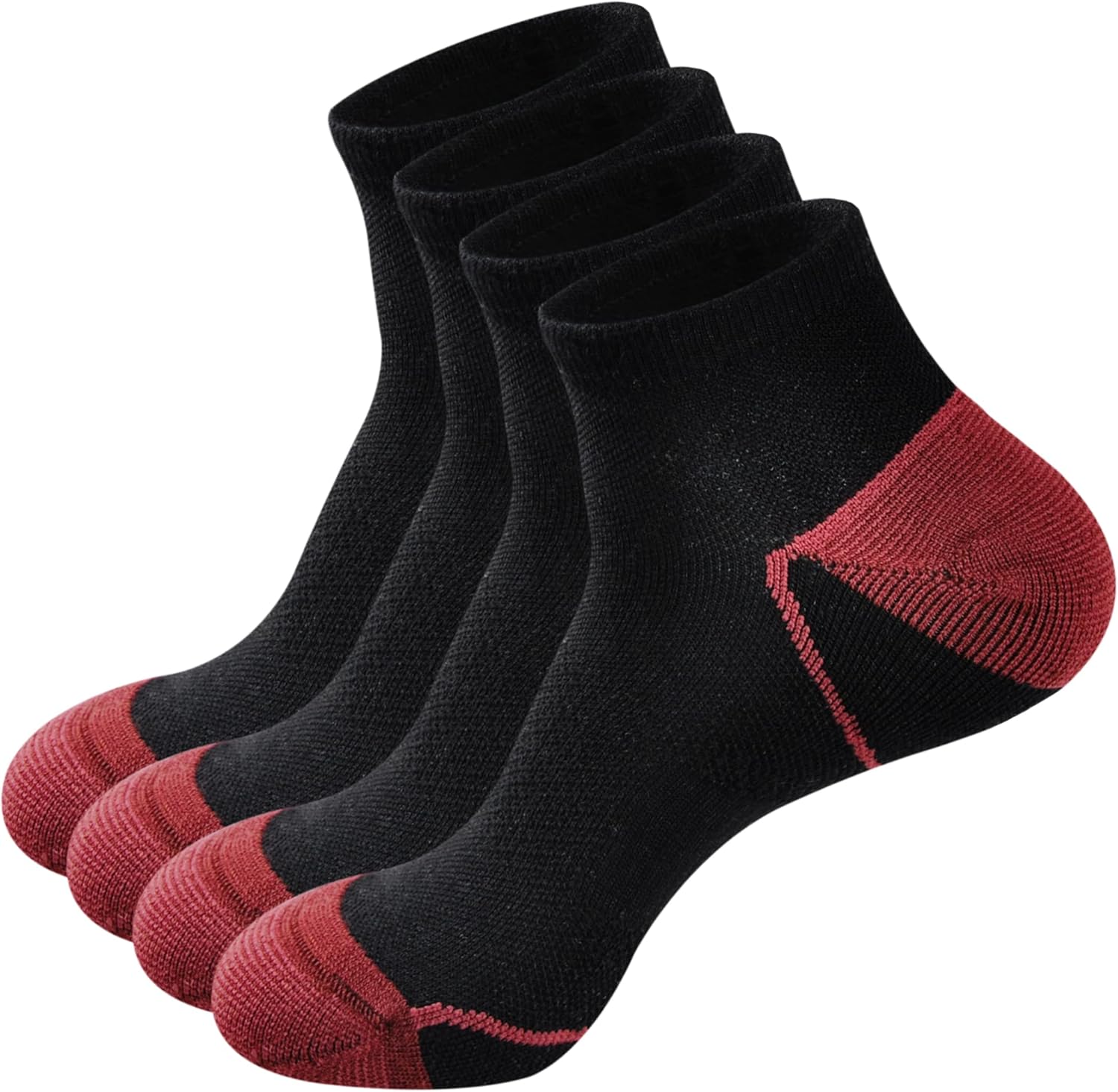 ECOEY Men's Merino Wool Running Golf Athletic Ankle Socks 4 Pairs ...