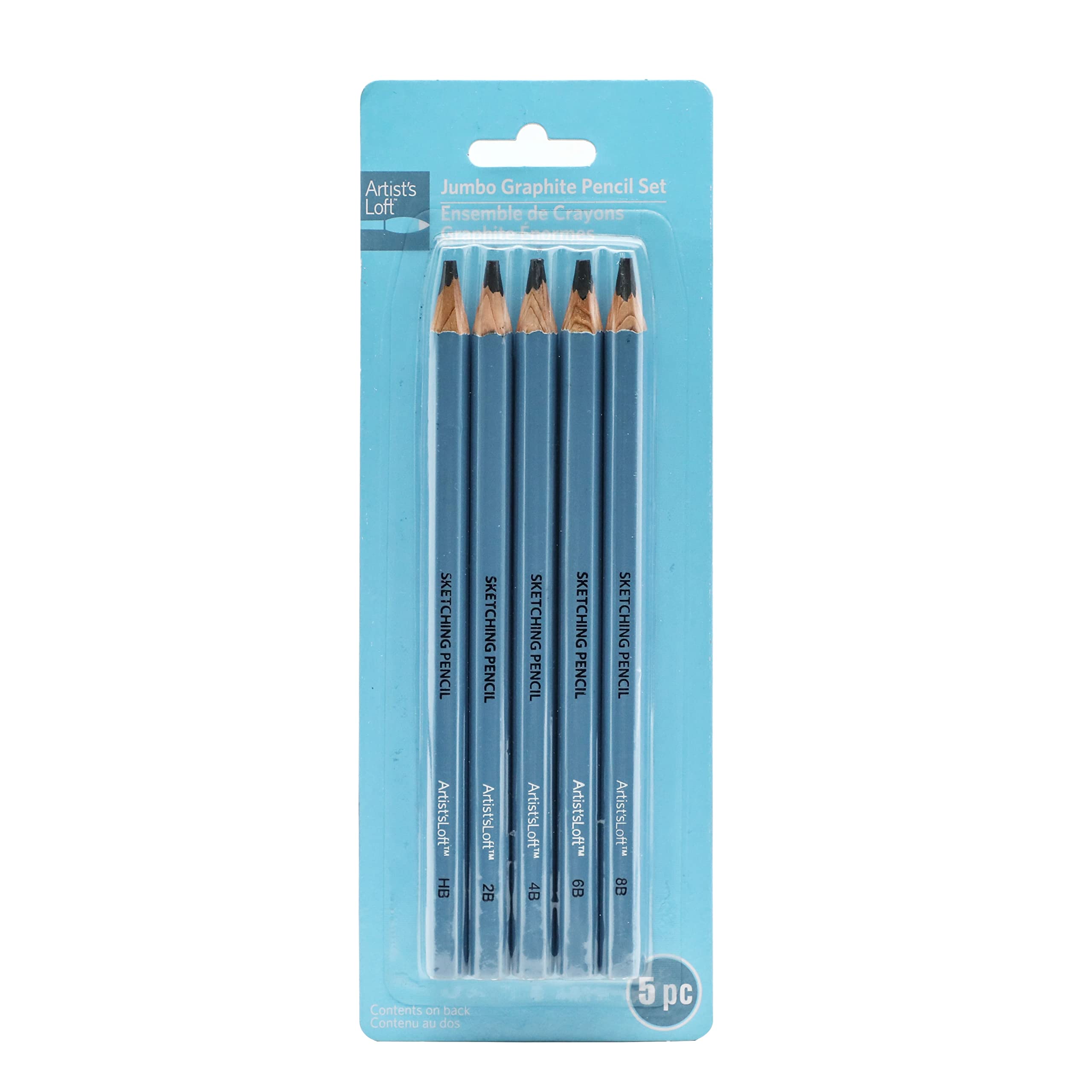 Amazon.com : Artist's Loft Jumbo Graphite Pencil Set 5ct : Arts, Crafts ...