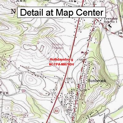 Amazon.com : USGS Topographic Quadrangle Map - Hollidaysburg ...