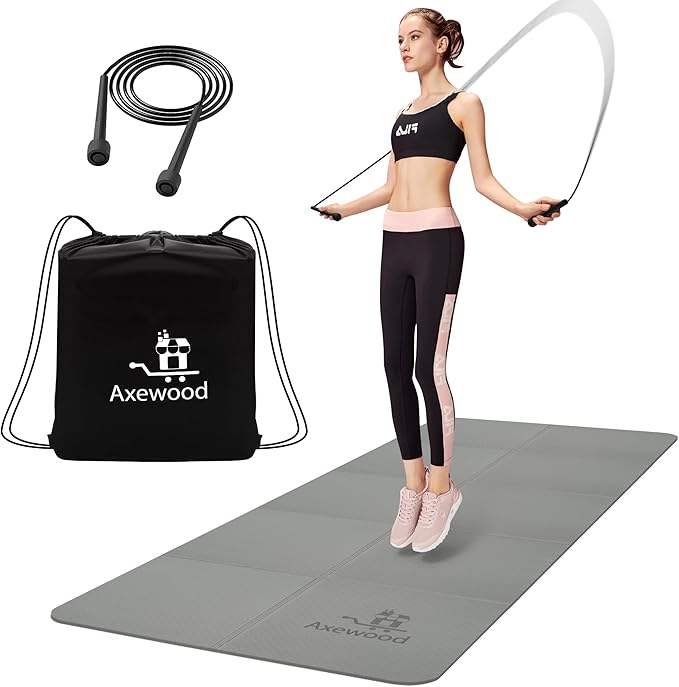 Amazon.com : Jump Rope Mat with Jumprope and Gym Bag – Extra Thick ...