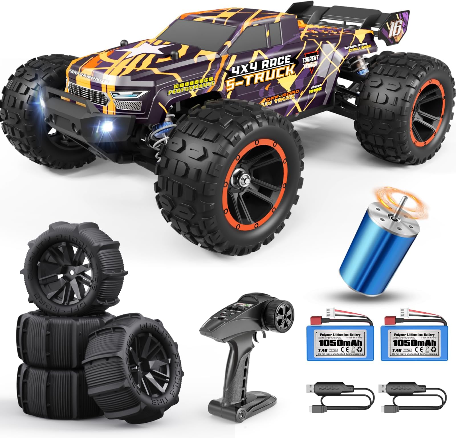 HAIBOXING Brushless RC Car 16890A 1/16 Scale 4X4 Fast Remote Control ...