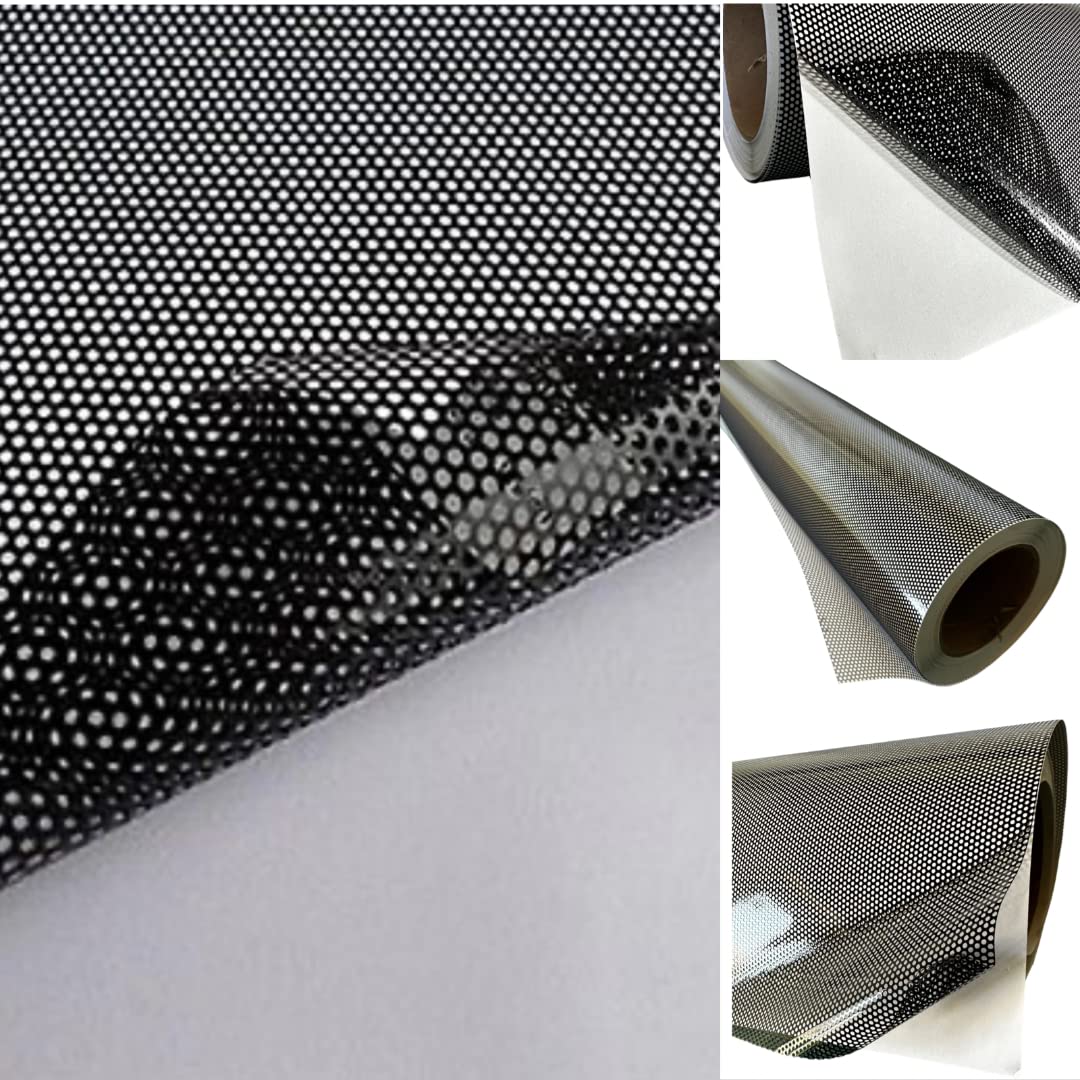 LMK 30cm x 107cm Headlight Tint Perforated Film Mesh Like Fly Eye MOT ...