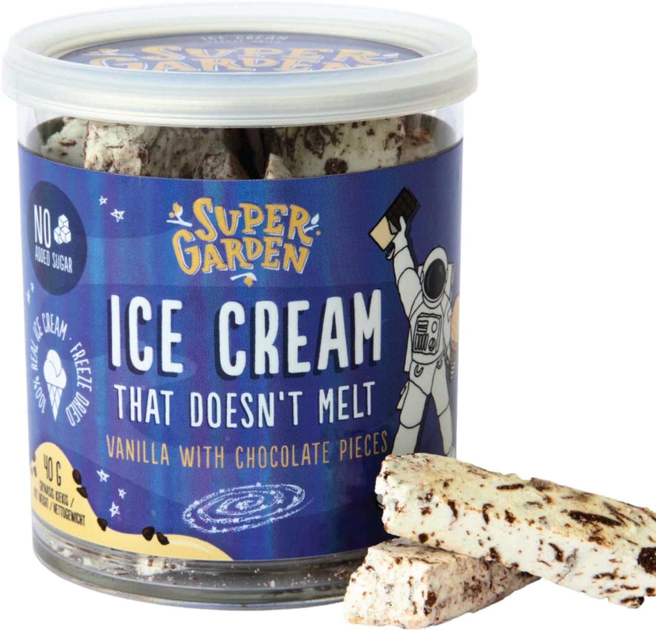 Astronaut Freeze Dried Ice Cream Vanilla with Chocolate Pieces ...