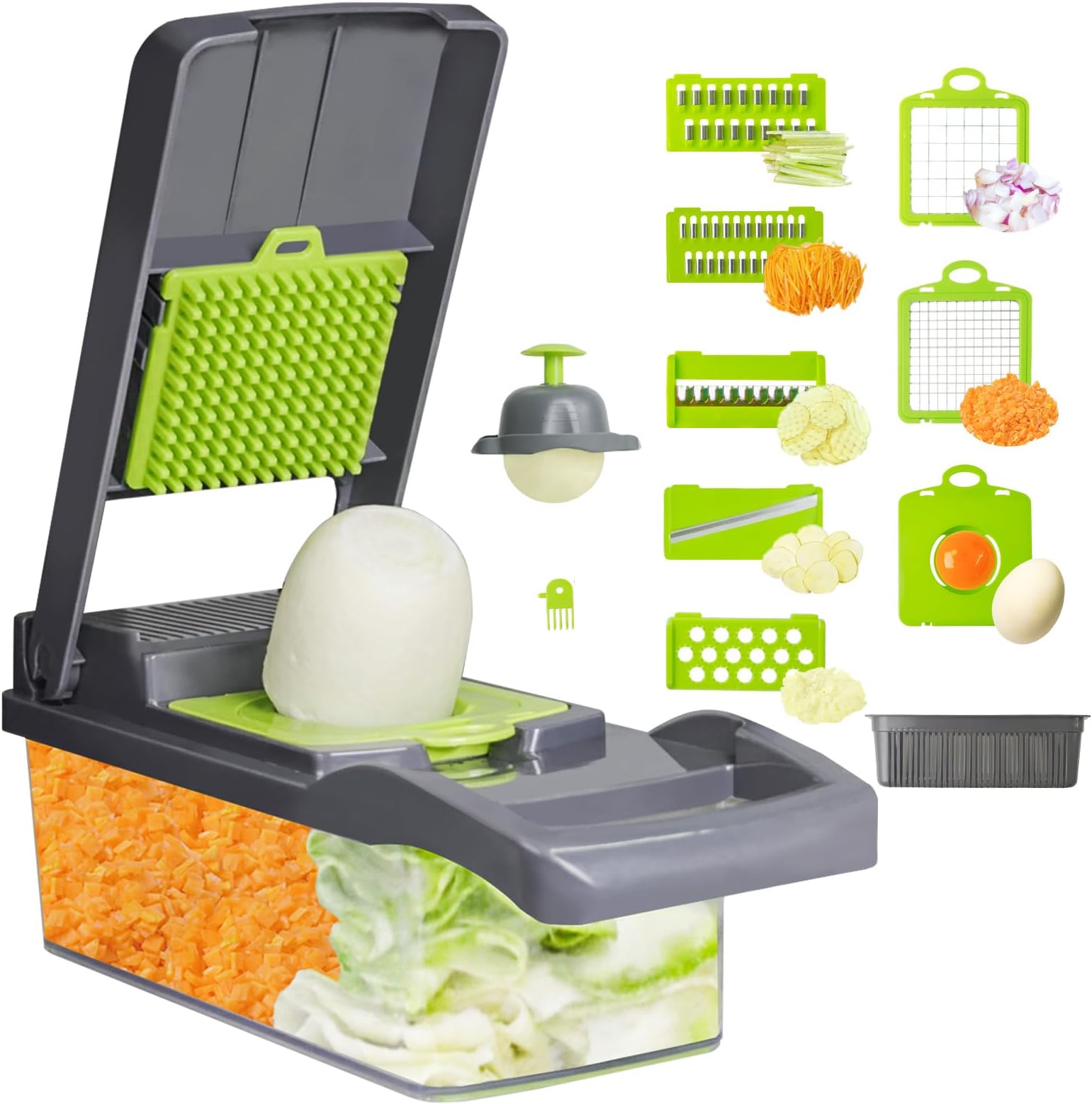 Amazon.com: Bartnelli Vegetable Chopper Food Slicer Pro | 15 Pc ...