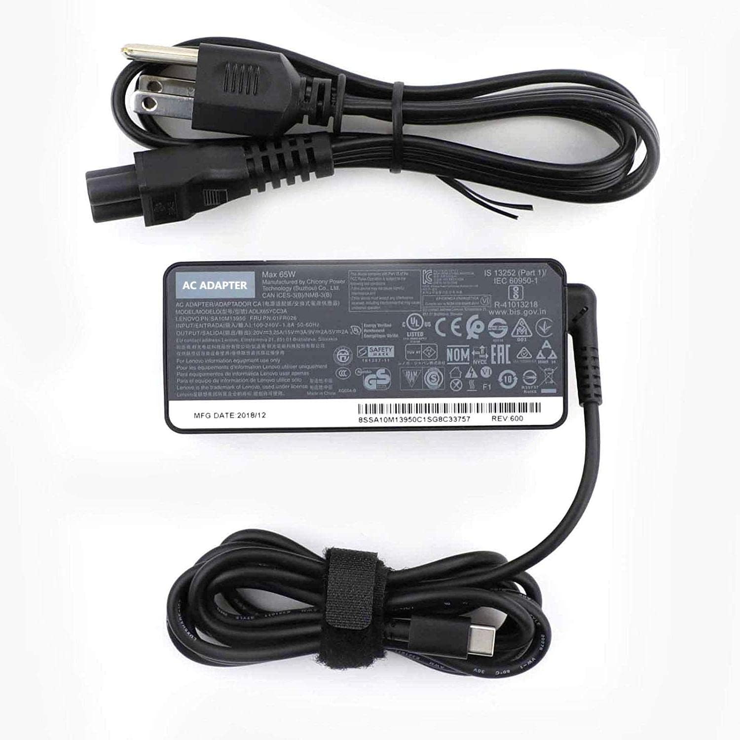 Amazon.com: Laptop Charger for Lenovo, Thinkpad, Yoga, USB C, 65W 45W ...