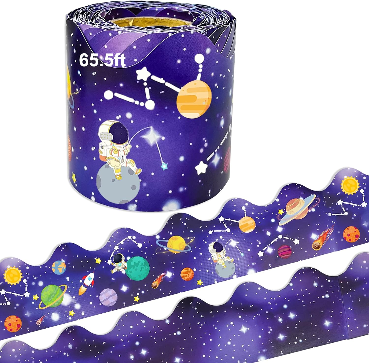 Amazon.com: Outer Space Bulletin Board Borders Double-Sided Trim, Boho ...