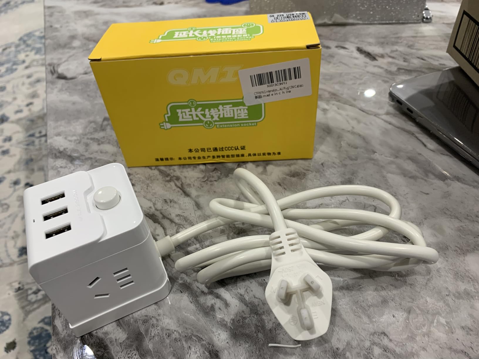 CTFIVING International Power Strip Power Cube Surge Protector with 2 ...