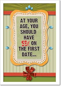 Amazon.com : NobleWorks 5415 S on first date Funny Birthday Paper Card ...