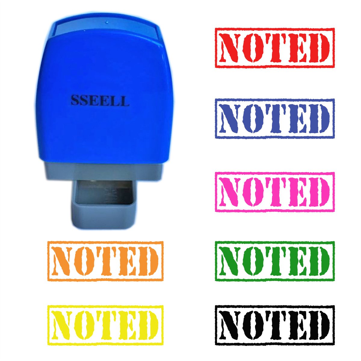 Amazon.com : SSEELL Noted Self Inking Rubber Stamp Self-Inking RE ...