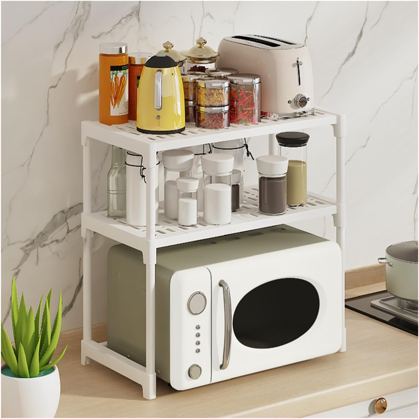 Amazon.com: kitchen countertop organizer, microwave stand,3-Tier ...