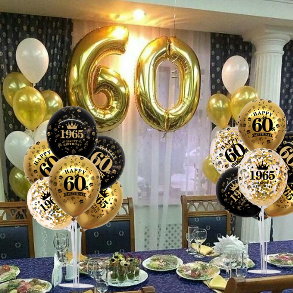 Snapklik.com : TONIFUL 60th Birthday Decorations Balloon Bouquet ...