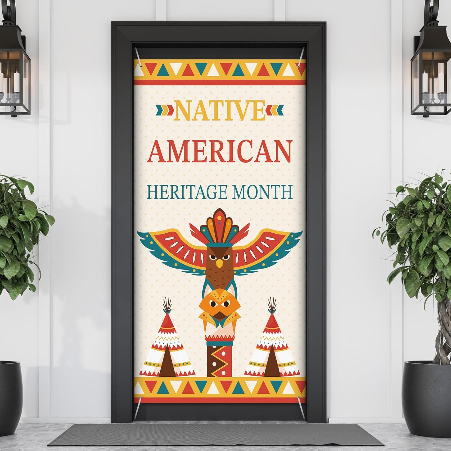 Amazon.com: Shellwei 36'' x 72'' Native American Heritage Month Door ...