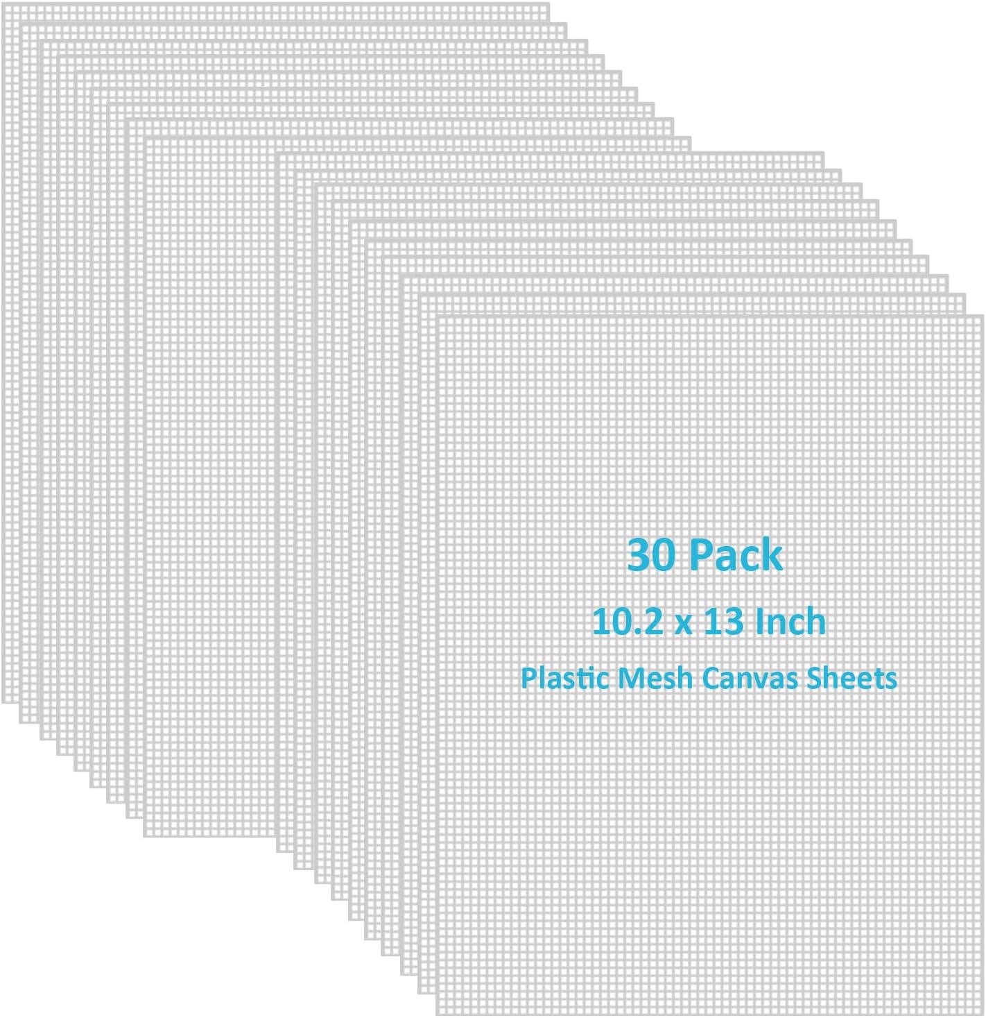 Amazon.com: 30 Pack 7 Count Plastic Mesh Canvas Sheets, Black Thick ...