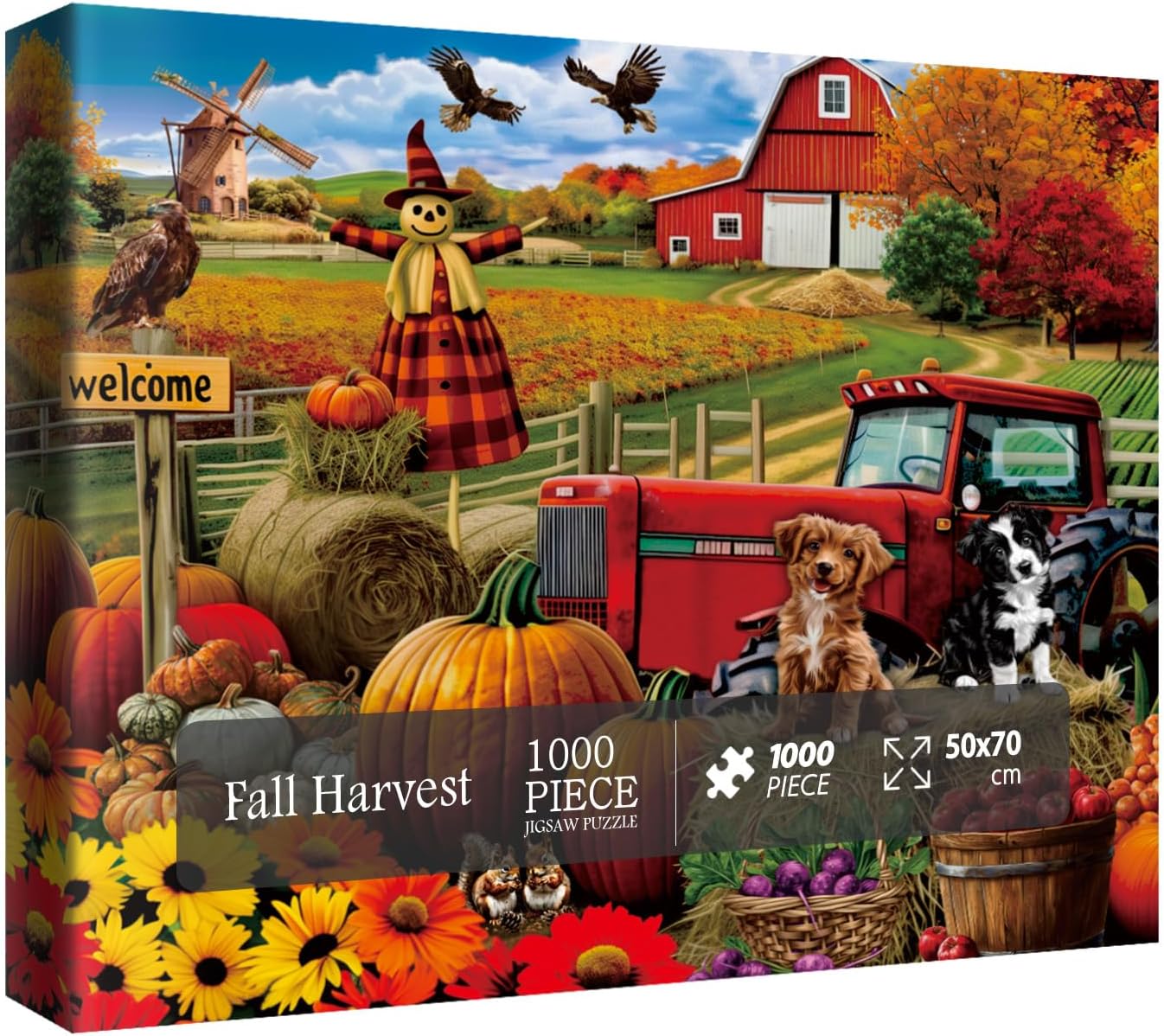 Amazon.com: Halloween Barn Puzzles for Adults 1000 Pieces, Fall ...