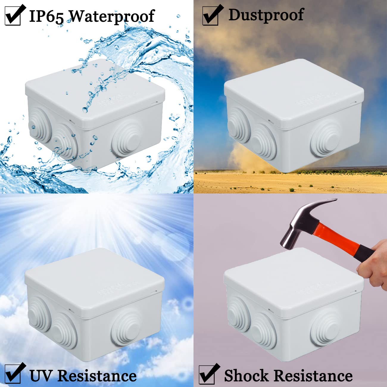 Plastic Outdoor Electrical Junction Box DRiBOX Medium IP55 Green