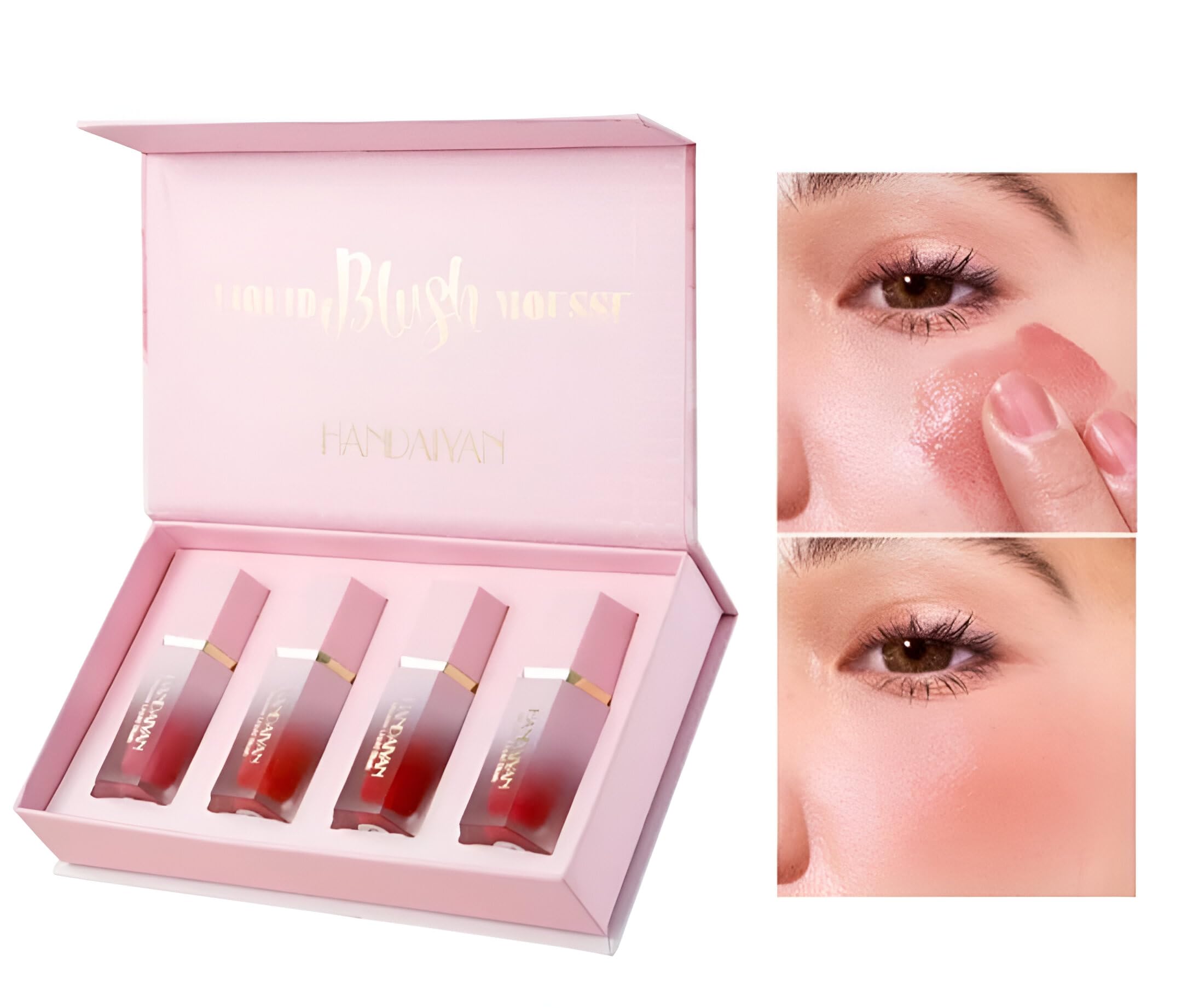 Buy HANDAIYAN LIQUID BLUSH MOUSSE SET - 4 SHADES | LONG LASTING AND ...