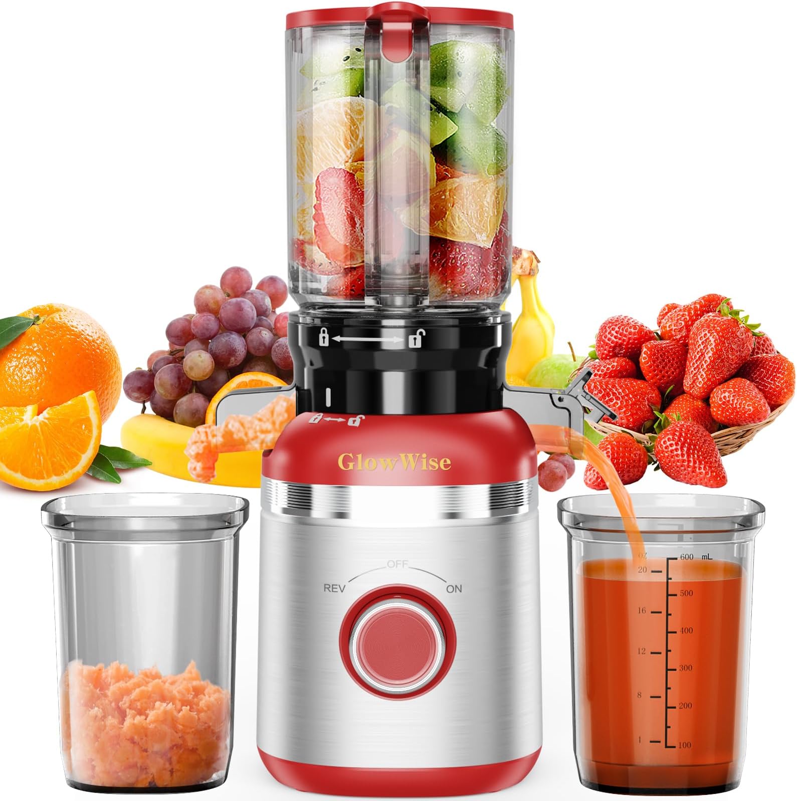 Amazon.com: Cold Press Slow Masticating Juicer: Powerful Cold Pressed ...