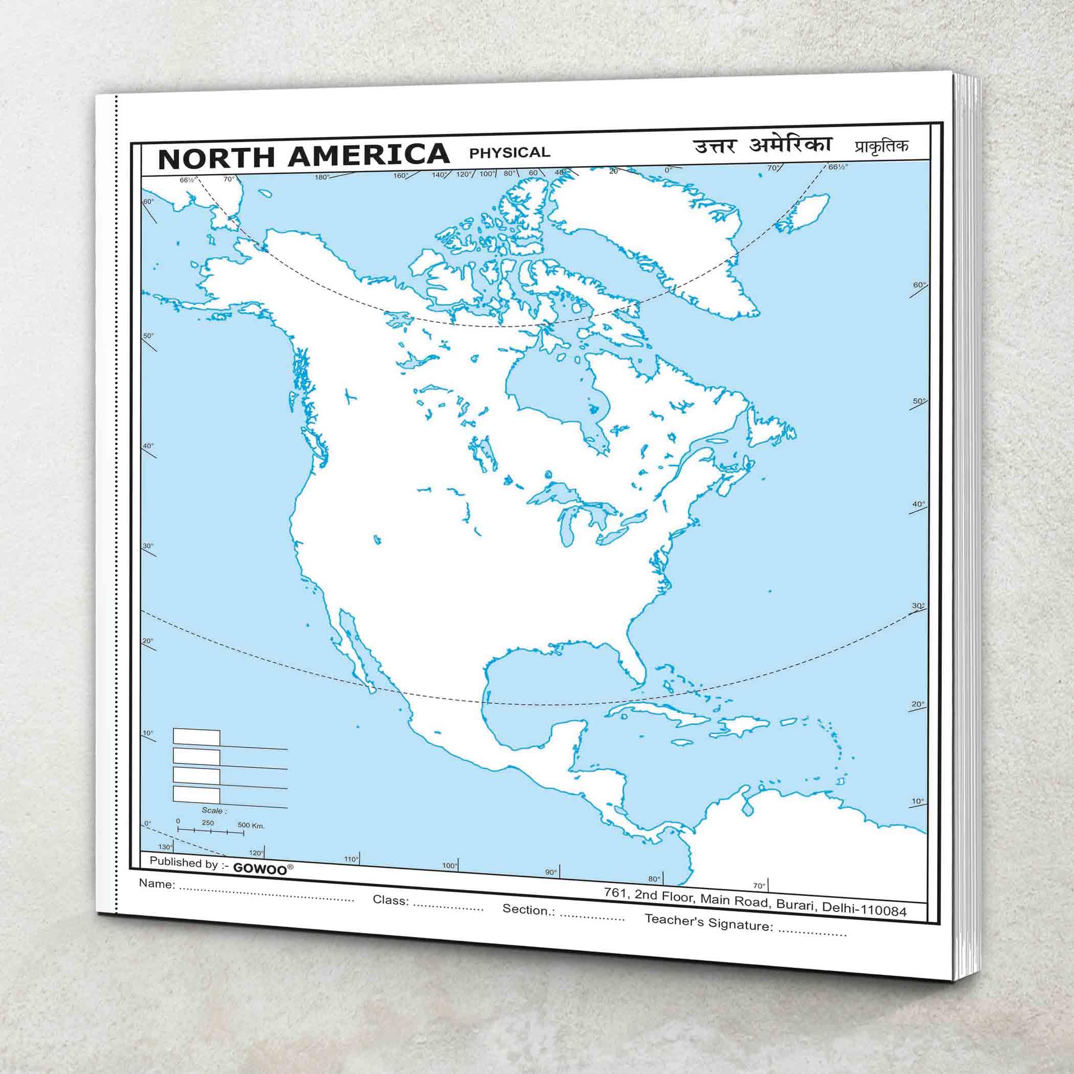 North America Physical Map Blank With Lines North America Border Map