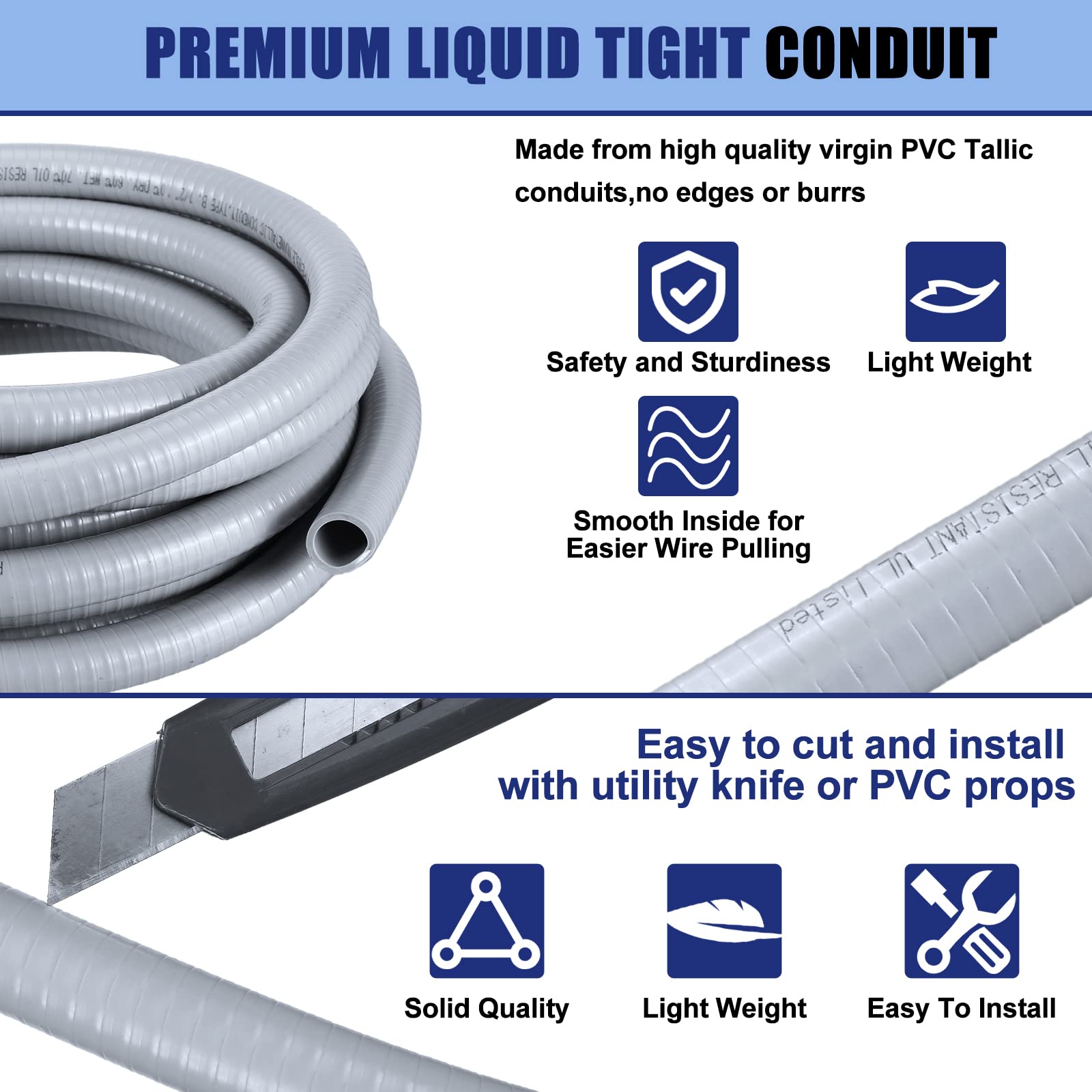 Snapklik.com : Electrical Conduit And Connector Kit Flexible Liquid ...