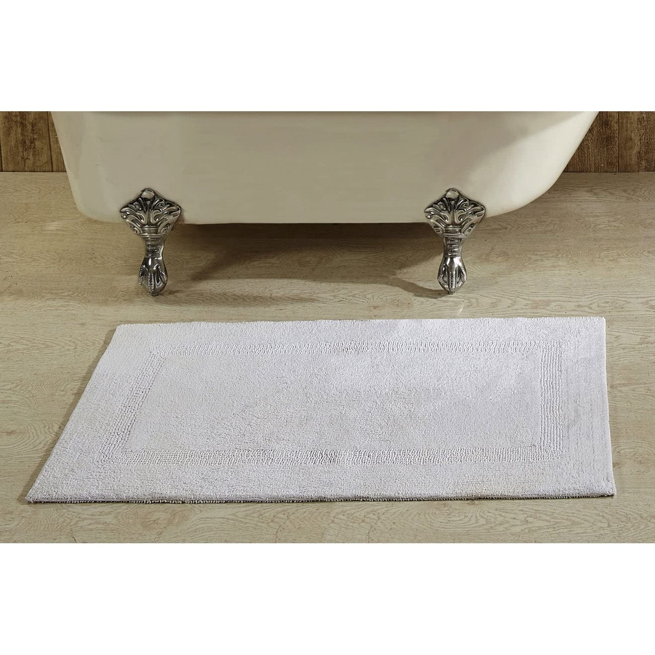 Better Trends 100% Cotton Lux Collection Bath Mats, White Bath Mat ...