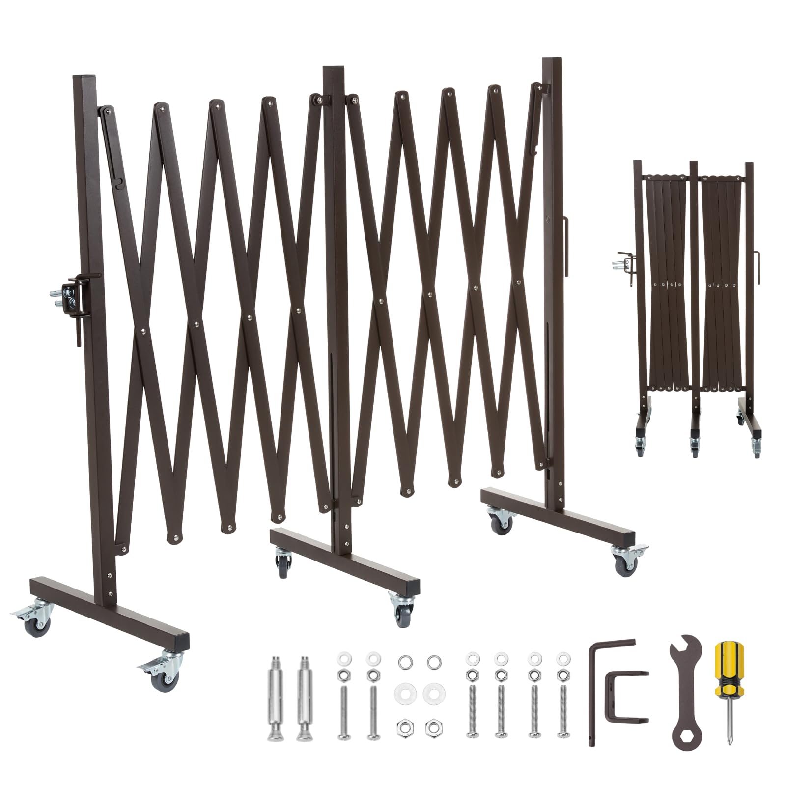 Snapklik.com : 16.4FT Expandable Driveway Gate Metal Retractable Fence ...