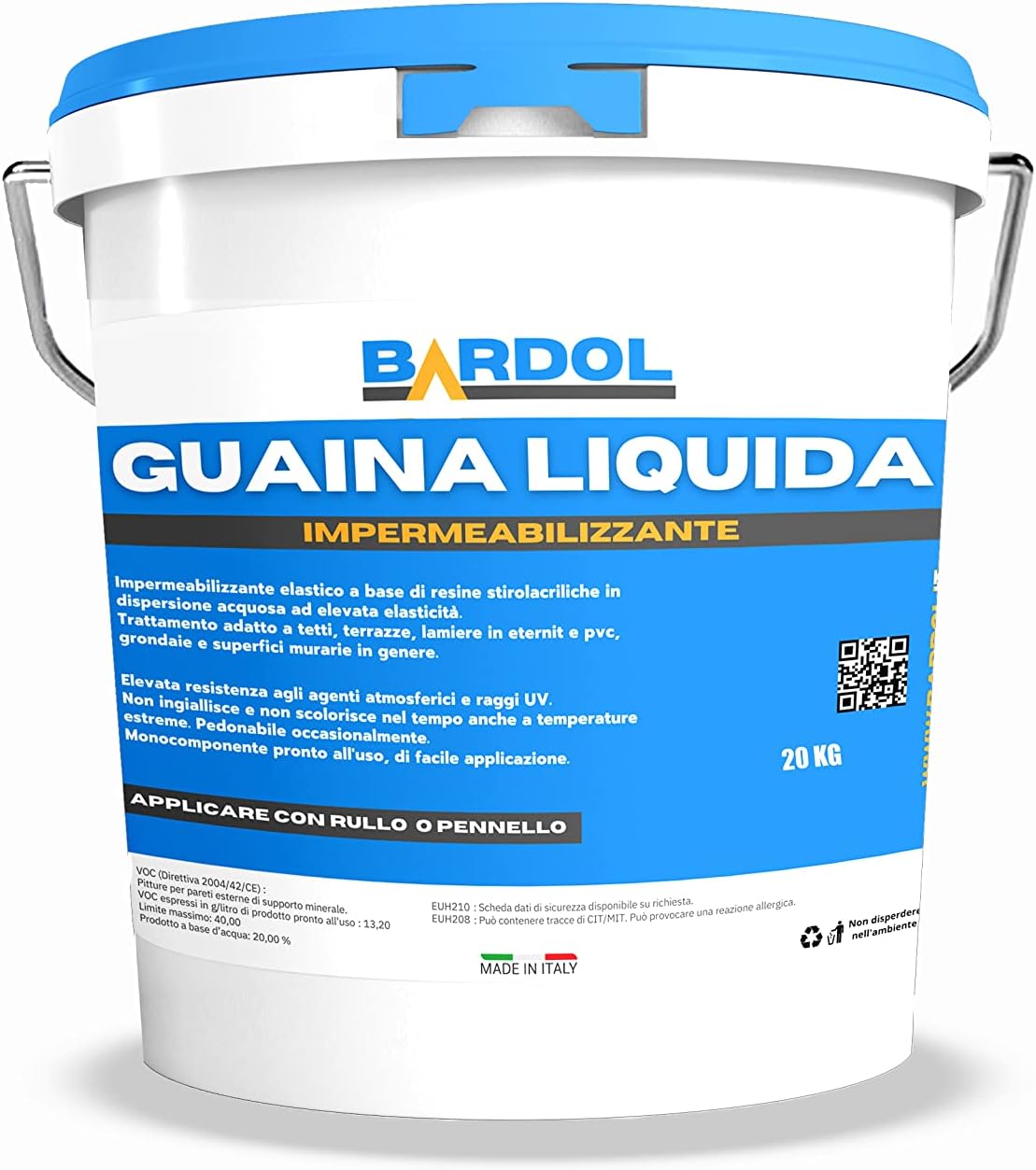 Guaina Liquida Impermeabilizzante - Vari Colori da 1-6-20 KG (20 KG ...