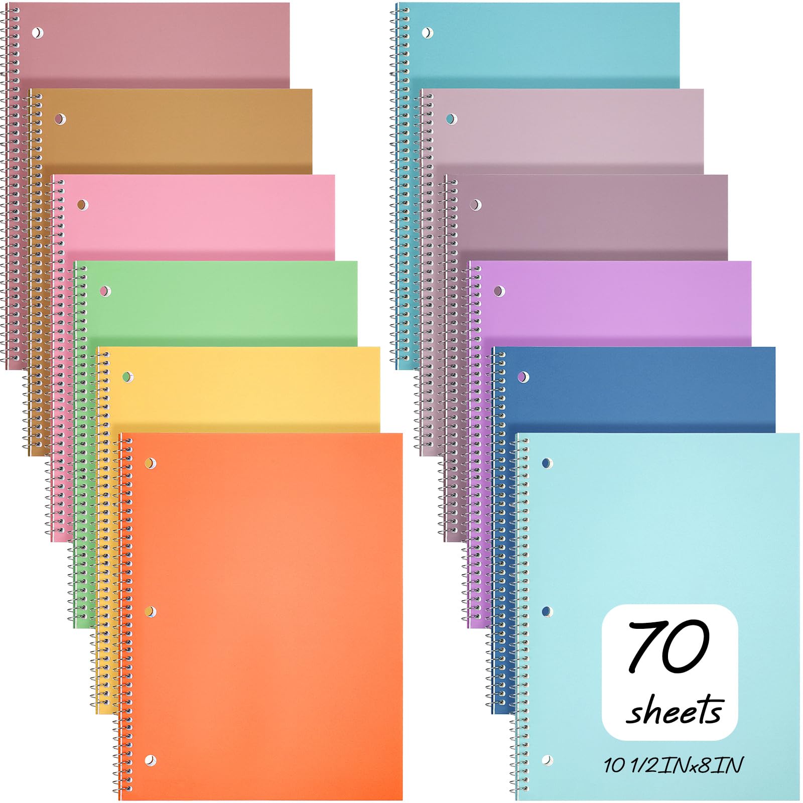 Snapklik.com : Teling 12 Pcs 1 Subject Spiral Notebook Wide Ruled ...